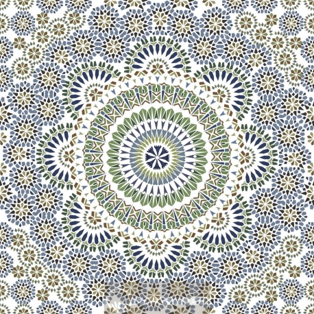 Tableau Mosaic orientale 4 poster oriental, mosaique, zelig, arabesque